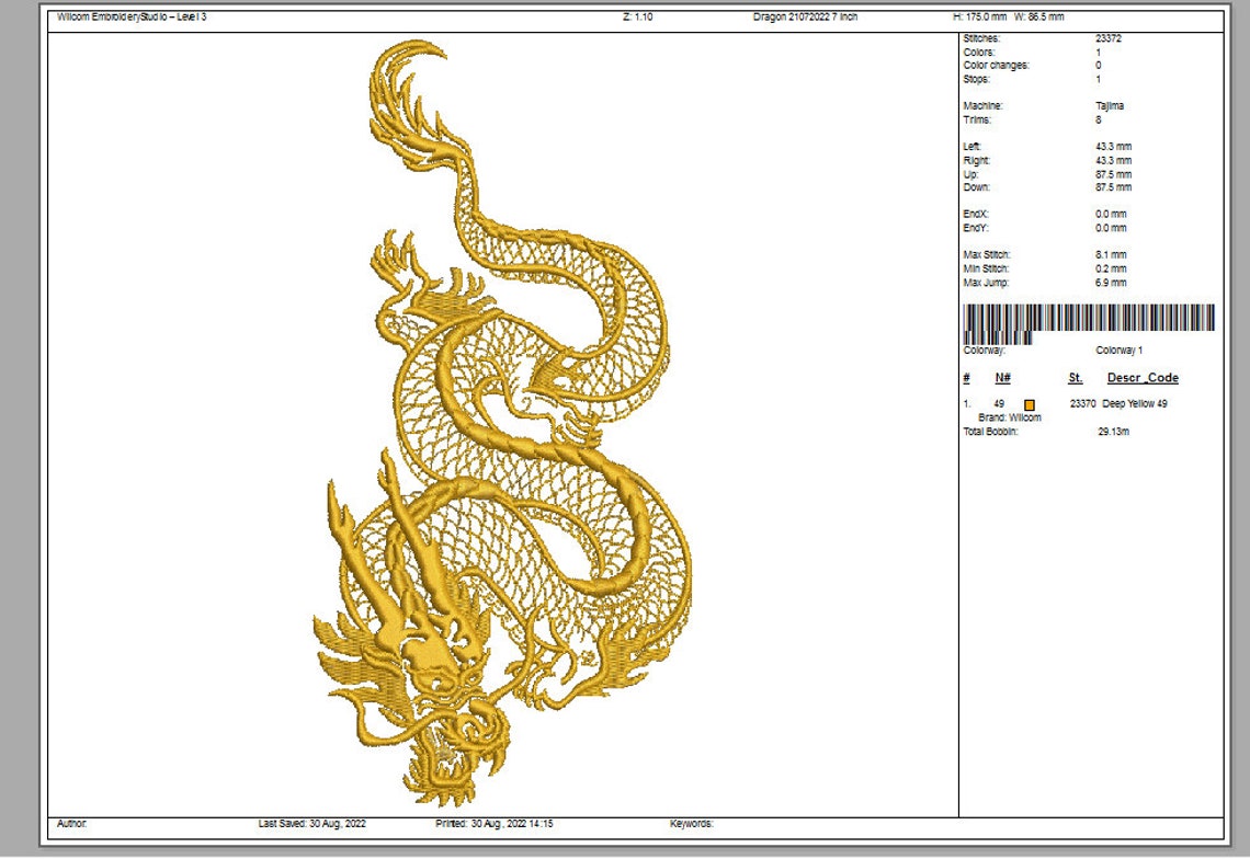 Chinese Dragon Machine Embroidery Design Instantly Download - Etsy
