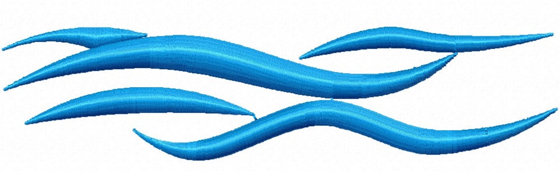 Wave Border Machine Embroidery Design - Etsy