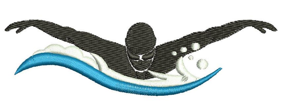 Swimming Machine Embroidery Design, Instantly Download Digital File ...