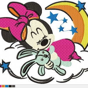 2 Sizes Minnie Mouse Machine Embroidery Designs Instantly - Etsy