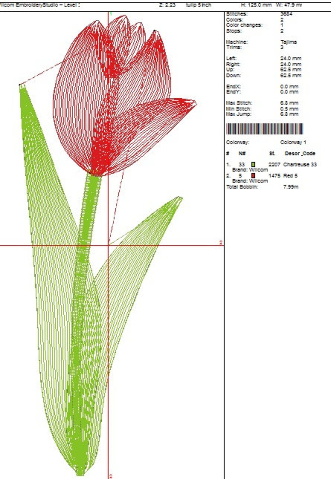 Tulip Machine Embroidery Design - Etsy