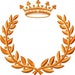 Royal Crown and Laurel Wreath Machine Embroidery Design - Etsy