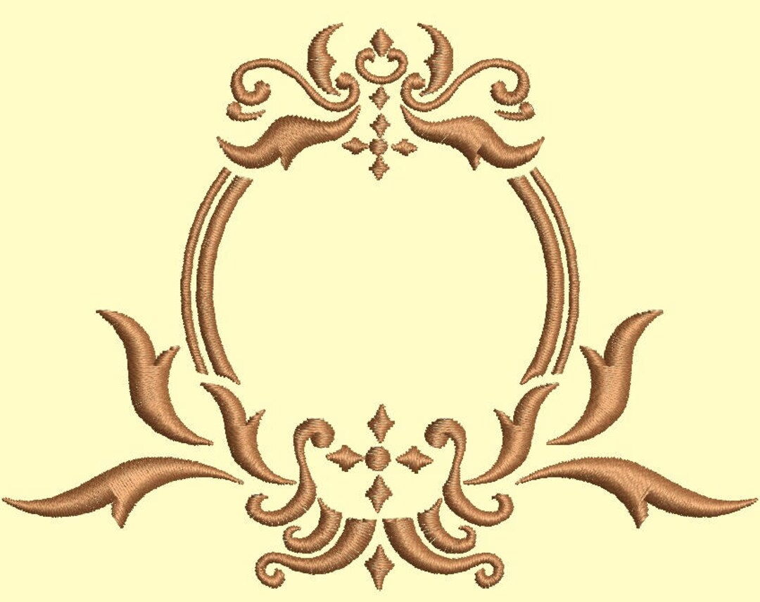 Monogram Frame Embroidery Design - Etsy
