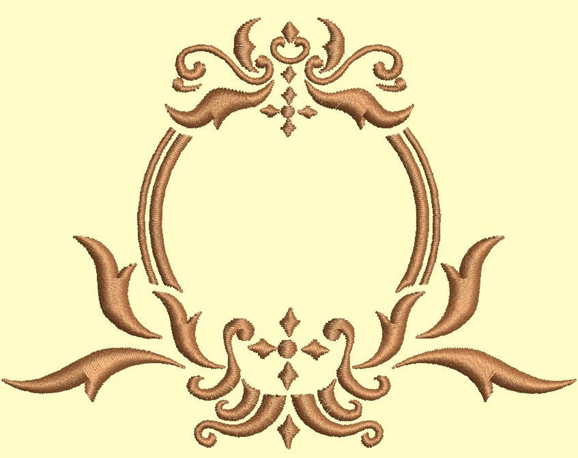 Monogram Frame Embroidery Design - Etsy