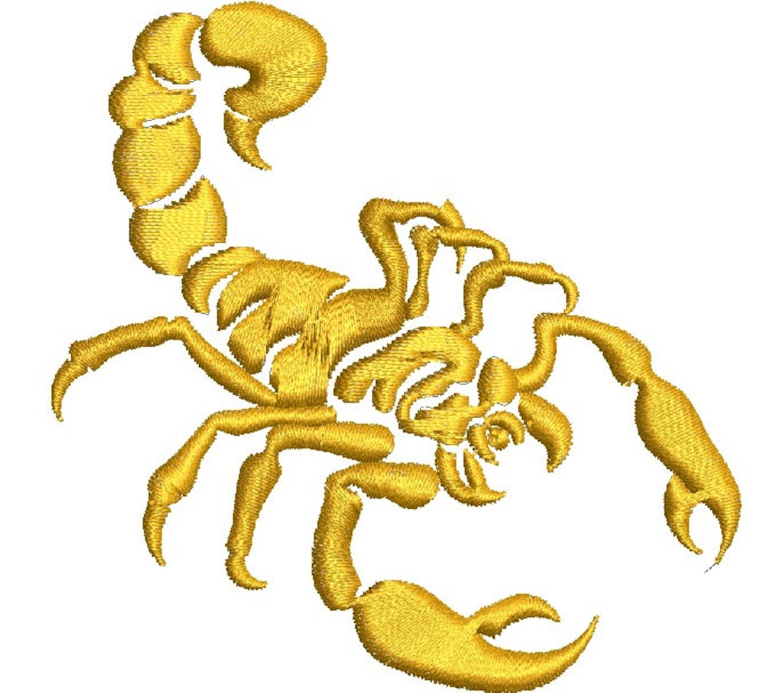 Scorpion Machine Embroidery Design 2 Inch Hat Size Available - Etsy