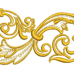 Baroque Pattern Machine Embroidery Design - Instantly Download - Etsy