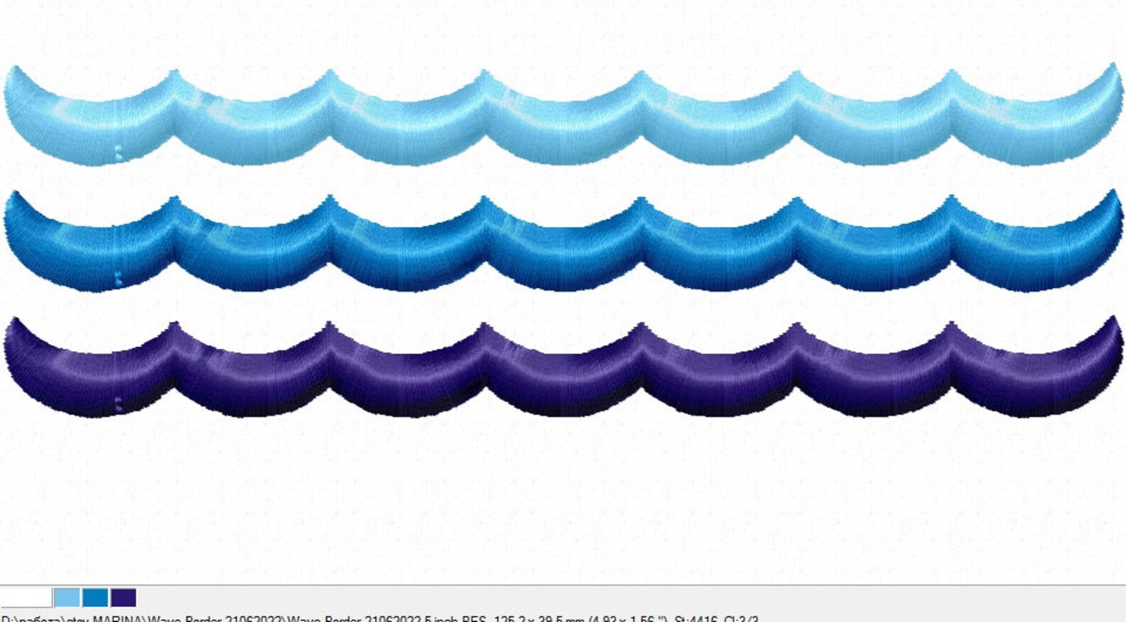 Wave Border Machine Embroidery Design - Etsy