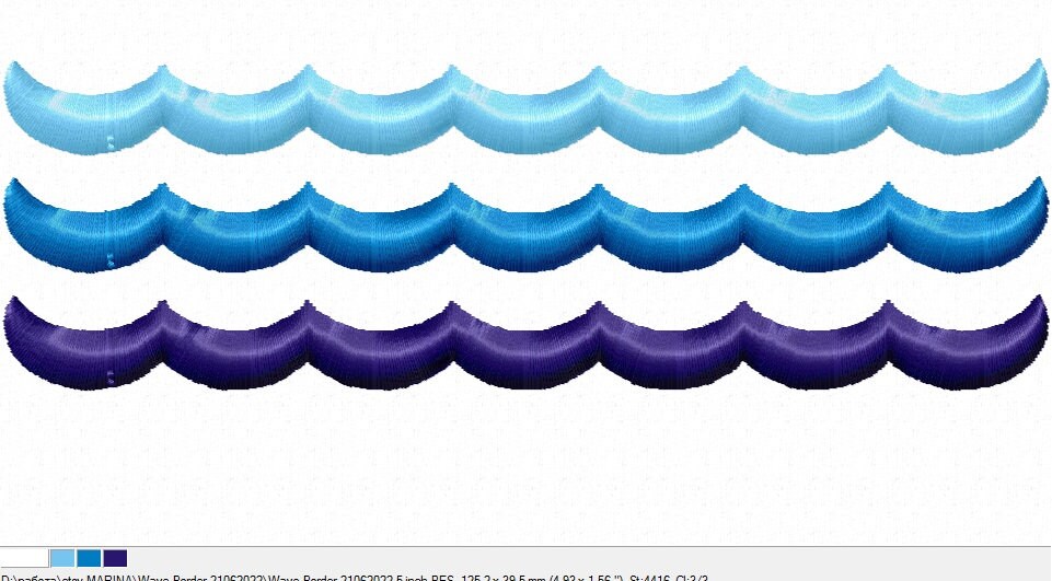 Wave Border Machine Embroidery Design - Etsy