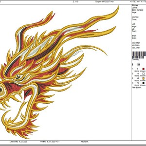 Chinese Dragon Machine Embroidery Design, Instantly Download - Etsy