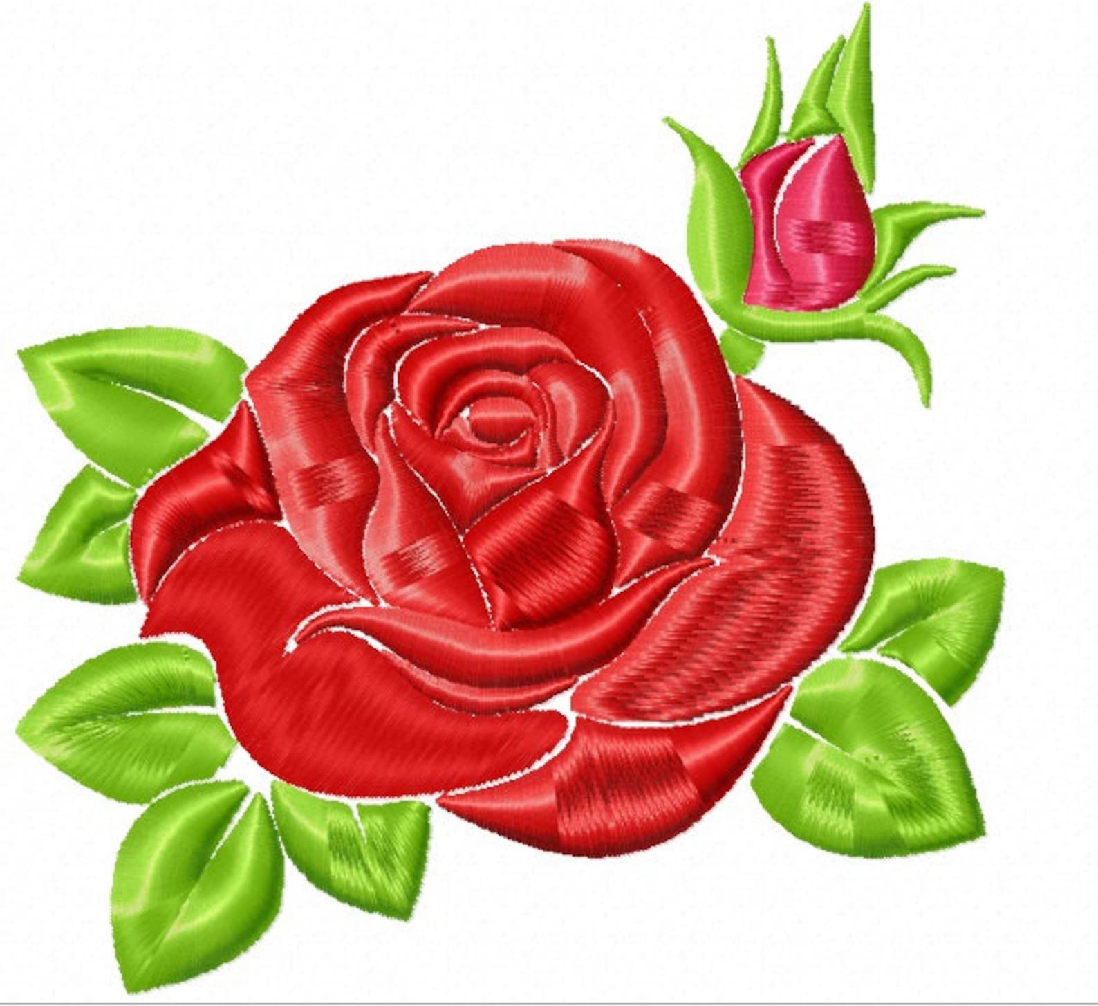 Flower Rose Embroidery Machine Embroidery Design Instant - Etsy