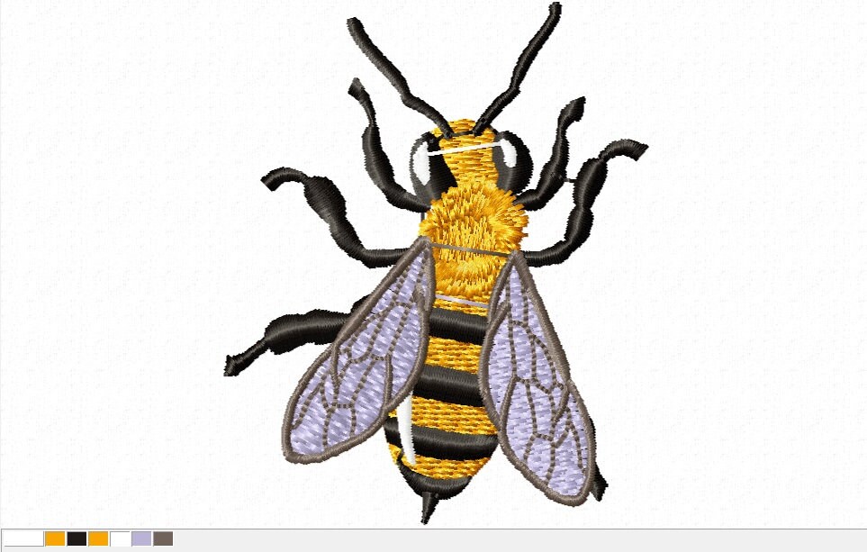 Realistic Bee Machine Embroidery Designs Instantly Download | Etsy