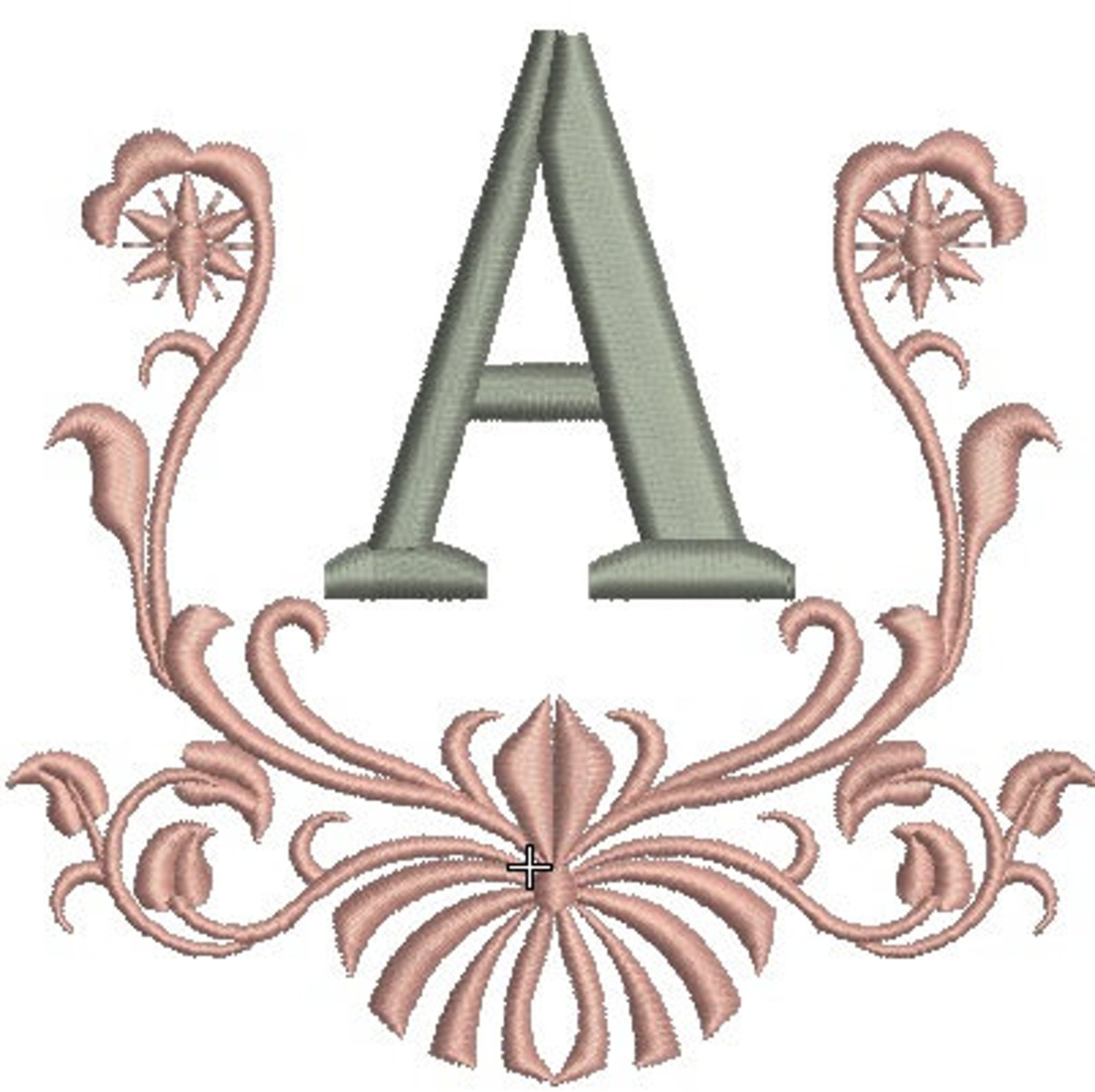 Victorian Pattern Font / Monogram Alphabet Machine Embroidery - Etsy