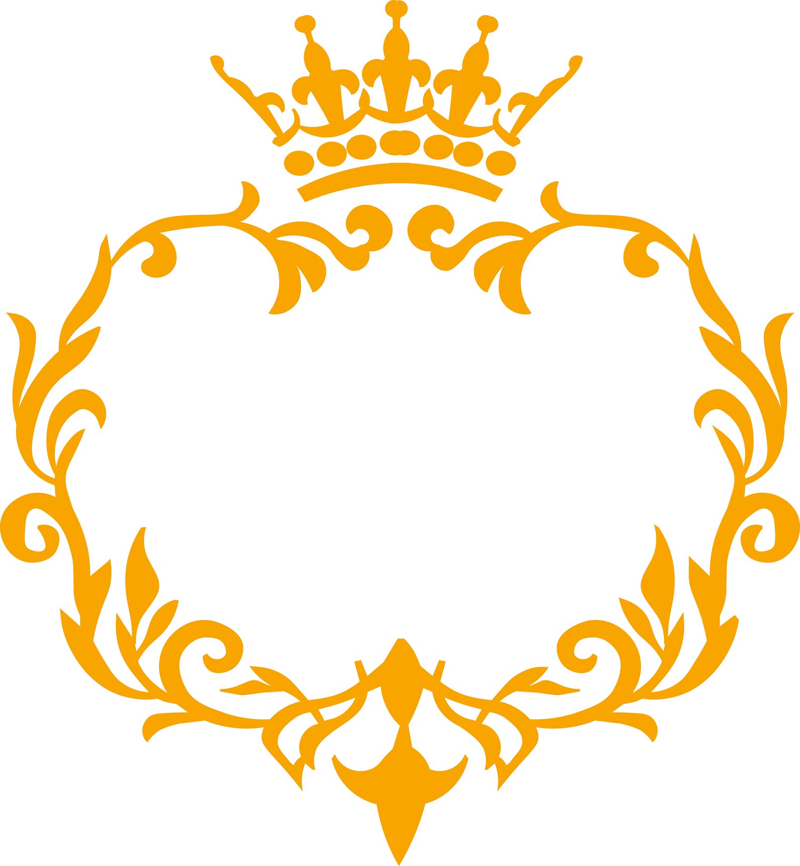 Monogram Frame With Crown SVG. Dxf PNG. EPS. Jpg Big Size 300 - Etsy