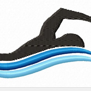 Swimming Machine Embroidery Design, Instantly Download Digital File ...