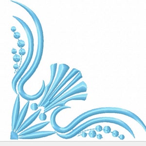 Patterned Corner Machine Embroidery Design - Instantly Download - Etsy
