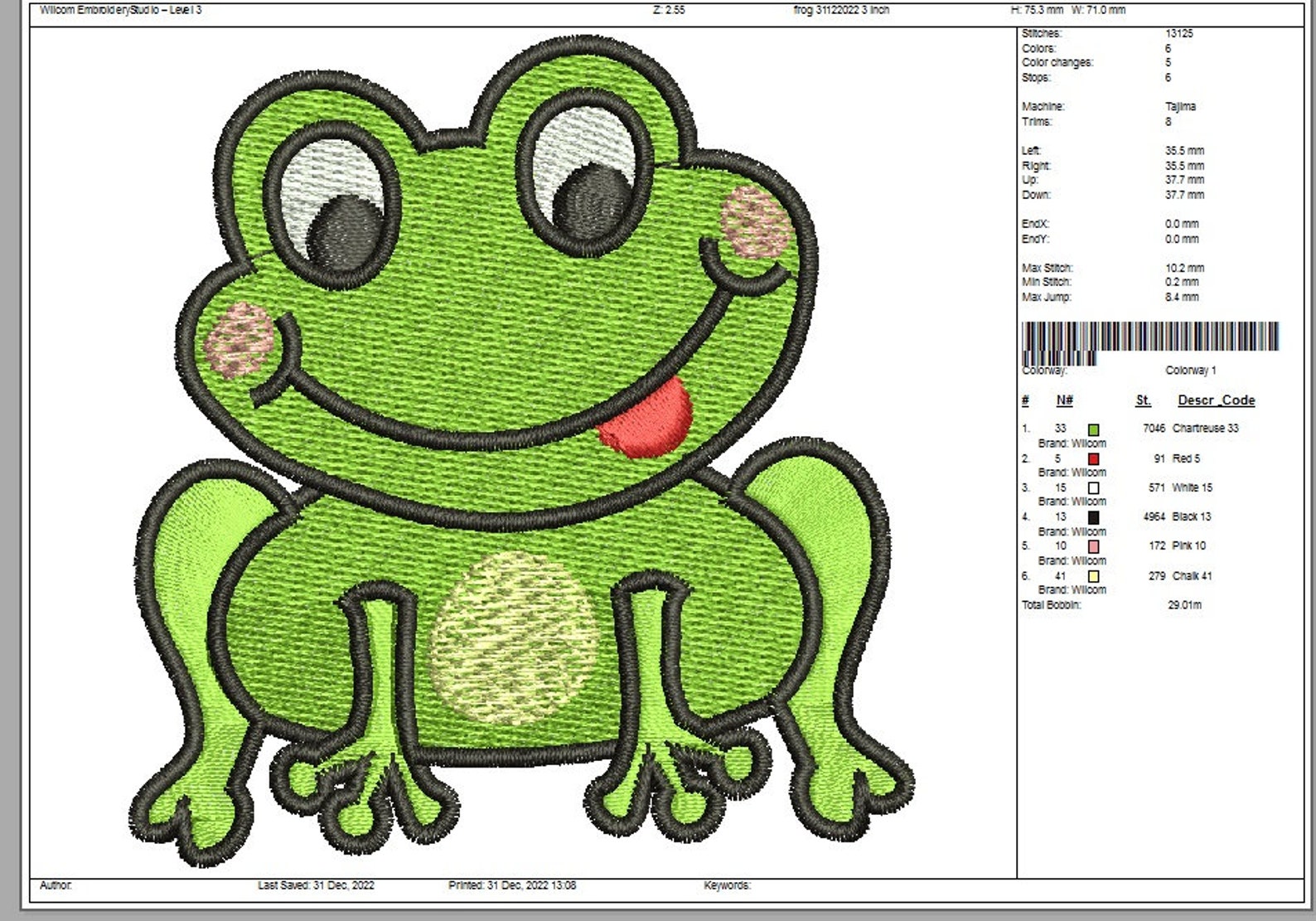 Frog Embroidery Machine Embroidery Design Instant Download - Etsy