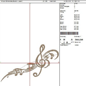 Treble Clef, Music, Notes Machine Embroidery Designs, Instantly ...
