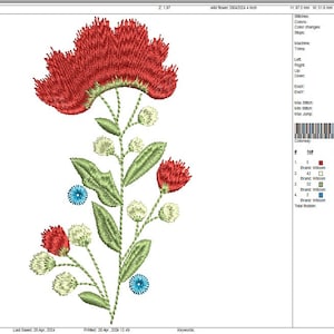 Simple Wild Flowers Machine Embroidery Designs, Instantly Download - Etsy