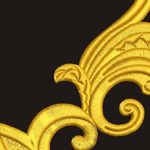 Openwork Corner Scroll Corner Machine Embroidery Design - Instantly ...