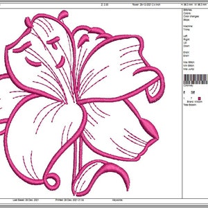 Bouquet Lilies Machine Embroidery Design - Etsy