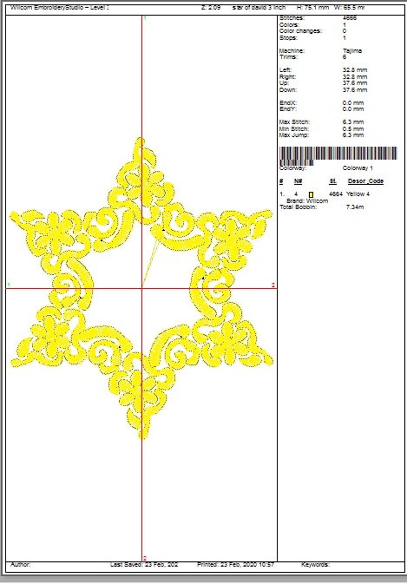 Star of David Openwork Ornament Monogram Frame Machine | Etsy