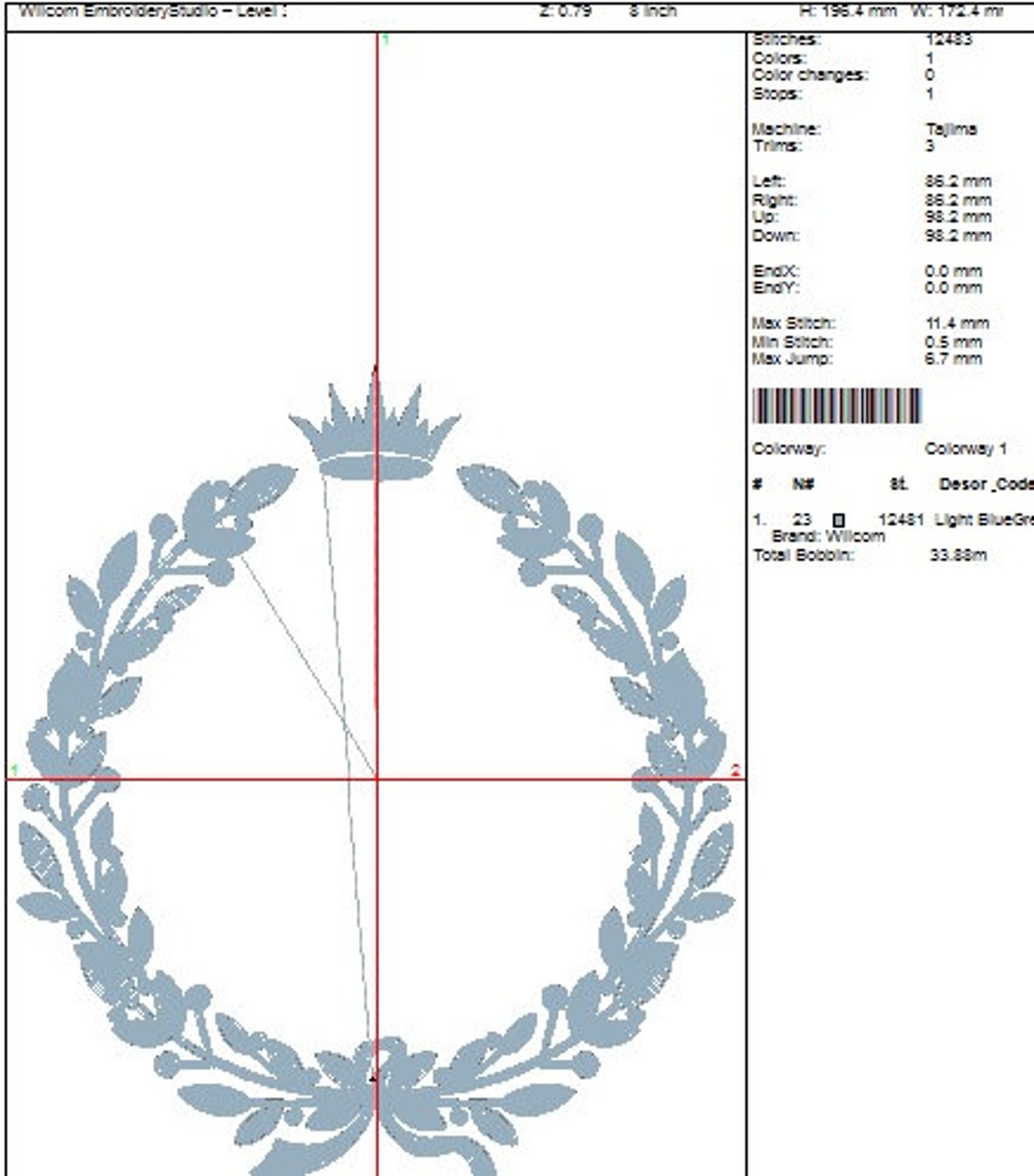 Laurel Wreath and Small Crown / Monogram Frame Embroidery - Etsy