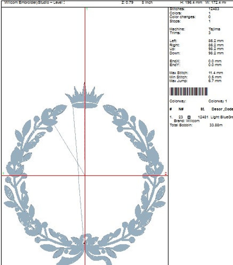 Laurel Wreath and Small Crown / Monogram Frame Embroidery - Etsy