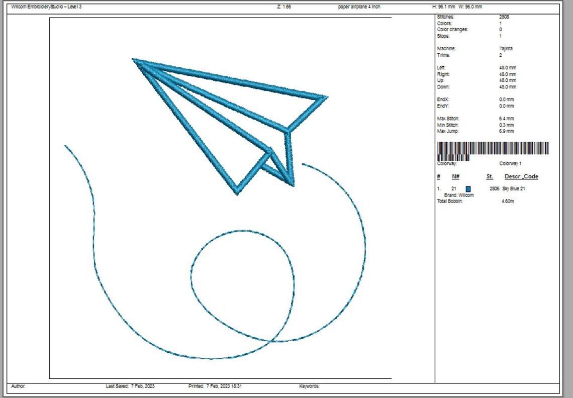 Paper Airplane Machine Embroidery Designs Instantly Download - Etsy