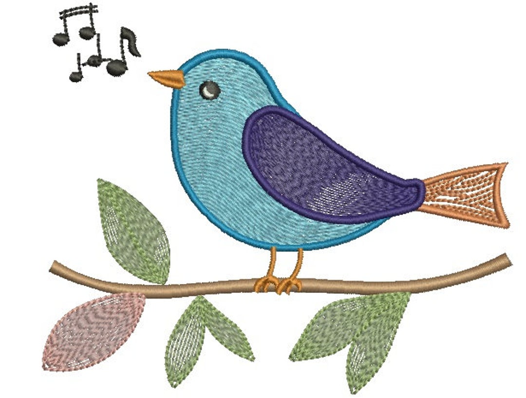 Bird Machine Embroidery Design - Etsy