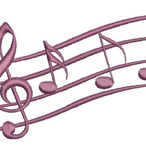 Music Notes Machine Embroidery Design - Etsy