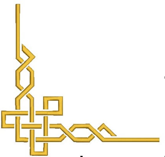 Corner Ornament Chinese Styles Machine Embroidery Design | Etsy