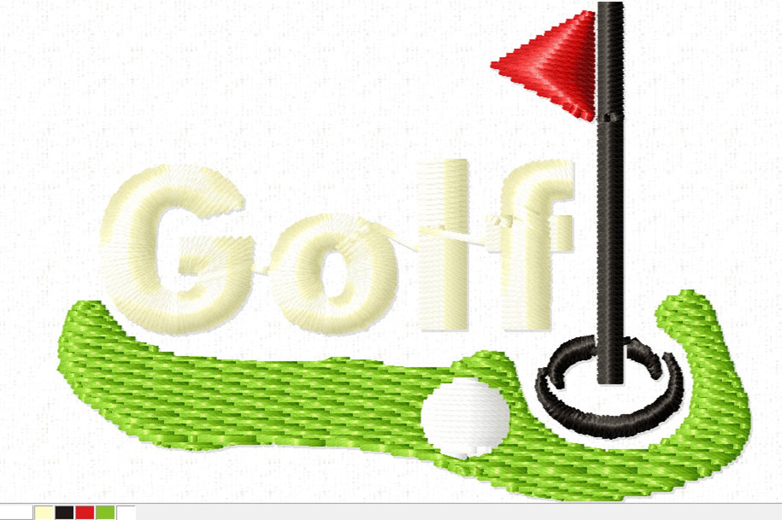 Golf Machine Embroidery Design 2 Sizes Instantly Download - Etsy