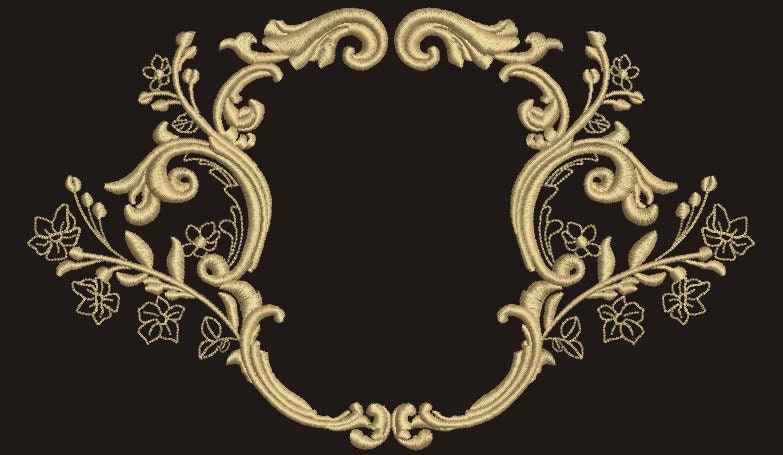 Vintage Baroque Monogram Frame / Monogram Frame Machine - Etsy