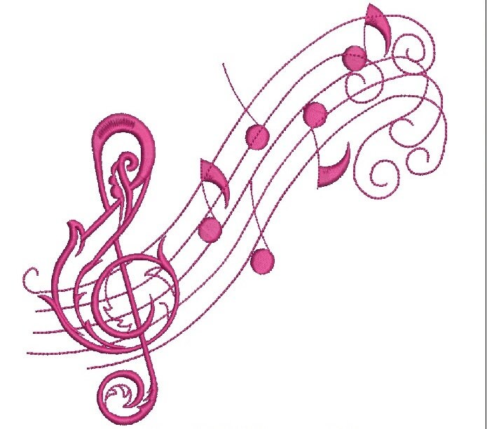 Musical Notes Music Notes Machine Embroidery Designs - Etsy
