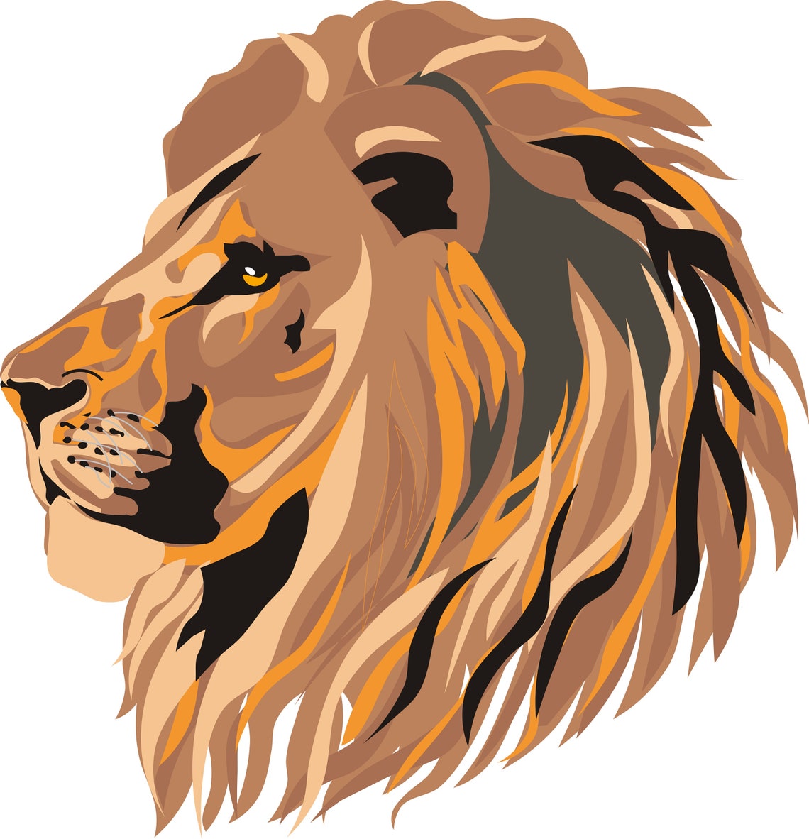 Lion Vector SVG. Dxf PNG. EPS. Jpg Big Size 300 Dpi - Etsy