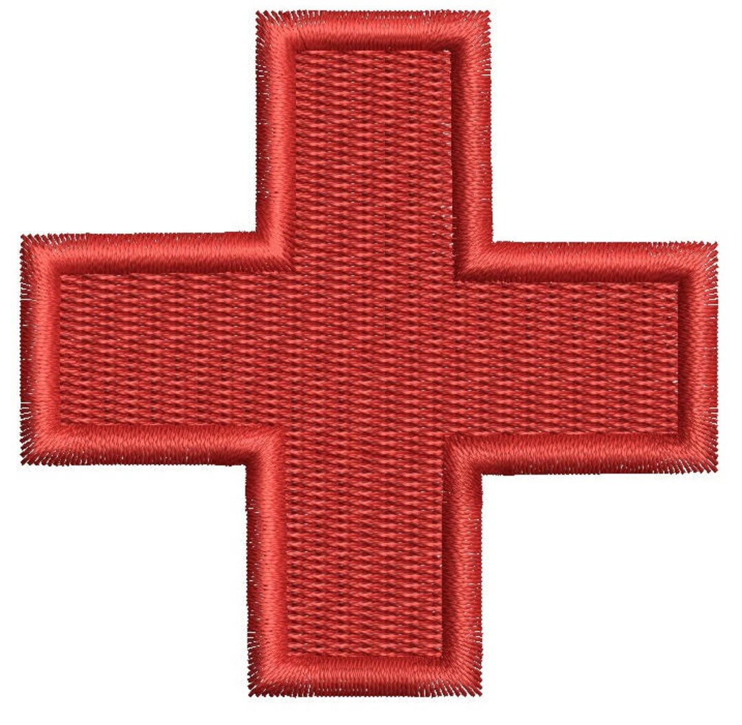 Red Cross Embroidery, Medical Pattern, Healthcare Design - Etsy