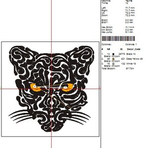 Puma Machine Embroidery Design - Instantly Download - Etsy