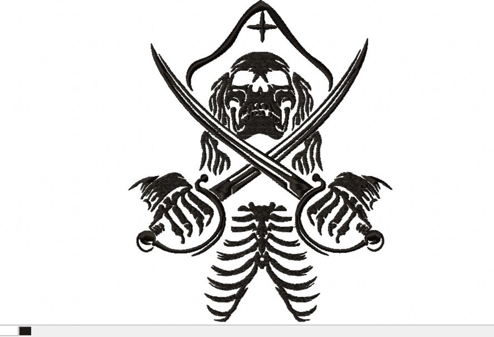 Pirate Skull With Sabers Machine Embroidery Designs, Instantly Download ...