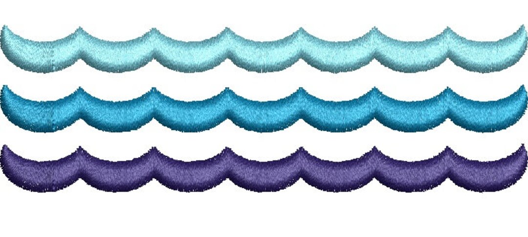 Wave Border Machine Embroidery Design - Etsy