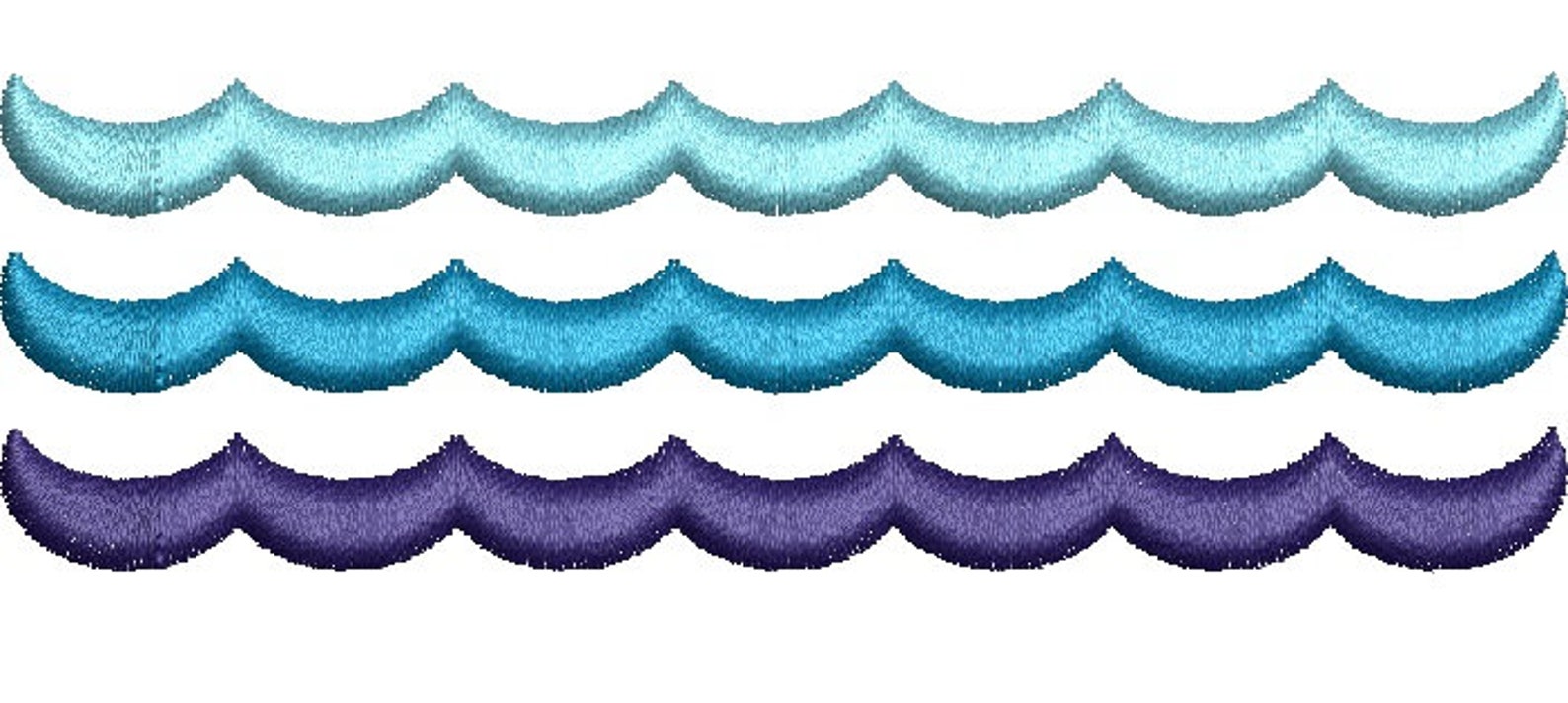 Wave Border Machine Embroidery Design - Etsy