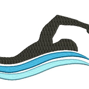 Swimming Machine Embroidery Design, Instantly Download Digital File ...