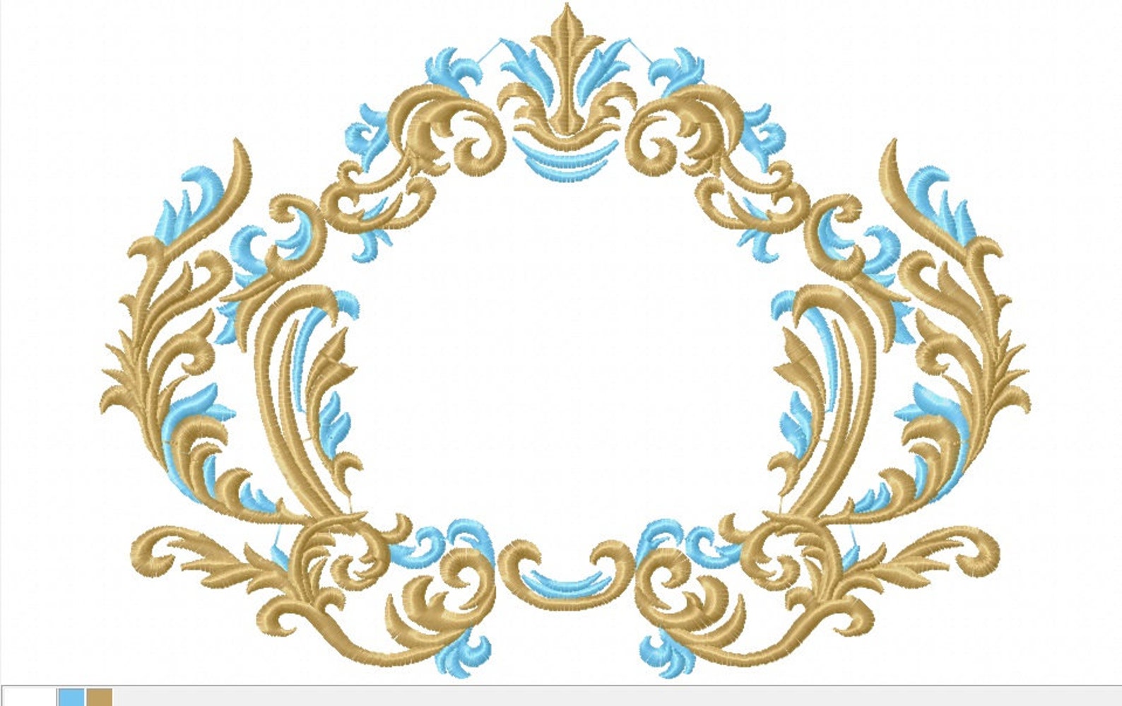 Baroque Monogram Frame Machine Embroidery Designs Instantly | Etsy