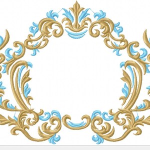 Baroque Monogram Frame Machine Embroidery Designs, Instantly Download ...