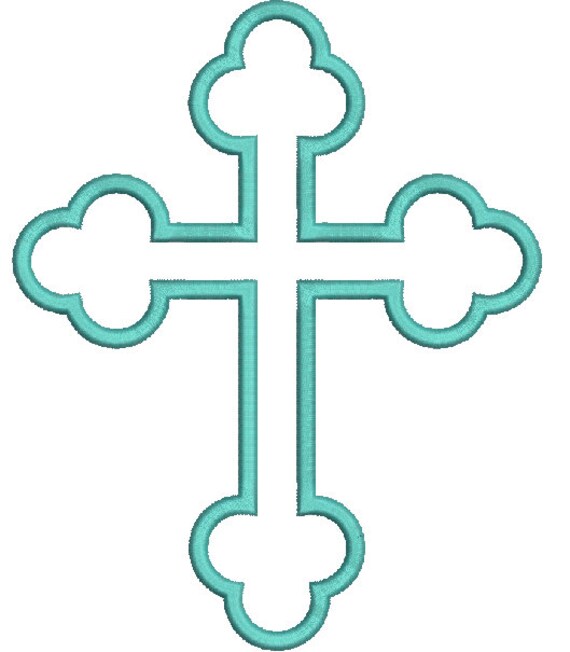 CROSS APPLIQUE DESIGN / Christening Cross Machine Embroidery - Etsy