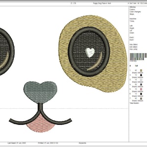 Puppy Dog Face Spot Dog Doll Face Machine Embroidery Design Instant ...