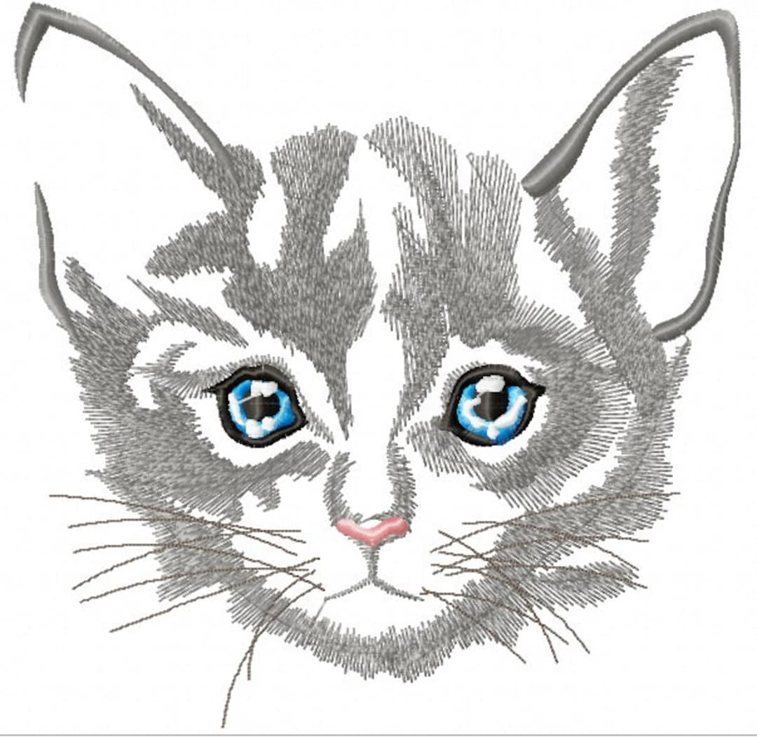 Cat Design Machine Embroidery Design - Etsy