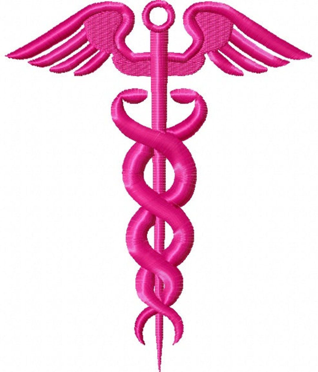 Caduceus Embroidery, Medical Pattern, Healthcare Design - Etsy