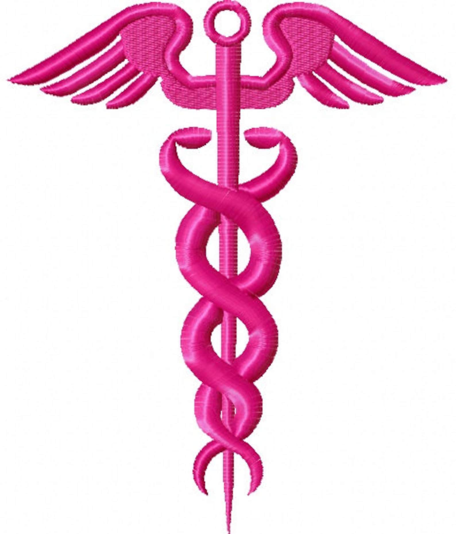 Caduceus Embroidery Medical Pattern Healthcare Design - Etsy