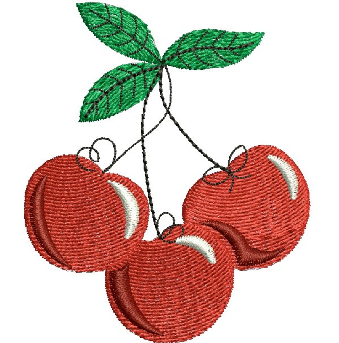 Cherries Mini Machine Embroidery Design, Instantly Download Tested - Etsy