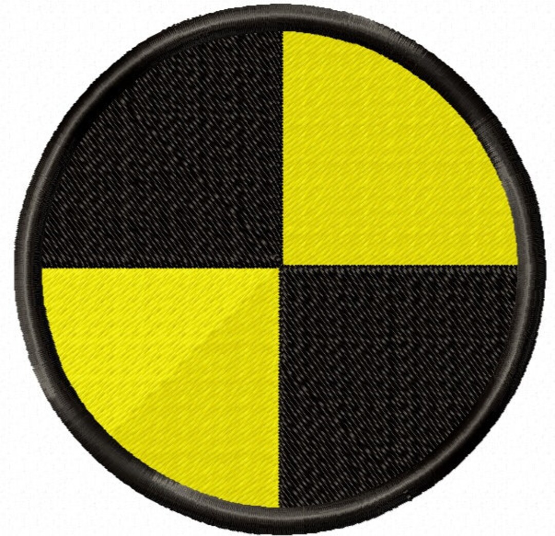 Crash Test Marker Patch Machine Embroidery Design, Instantly Download ...